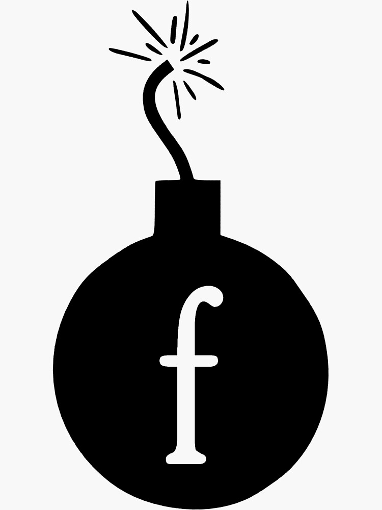 "Drop the F Bomb" Sticker for Sale by TheShirtYurt | Redbubble