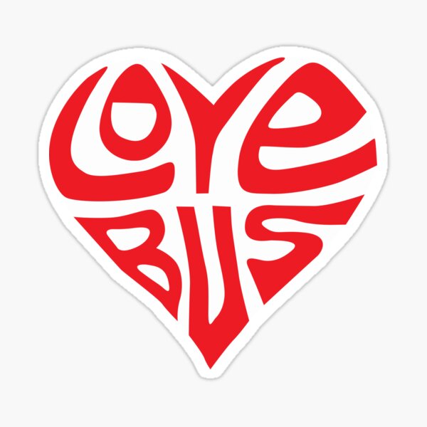 "love bus" Sticker for Sale by nicomalala | Redbubble