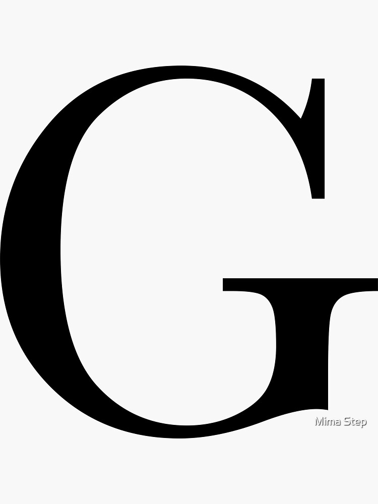 "The Letter 'G'" Sticker for Sale by Mima Step | Redbubble