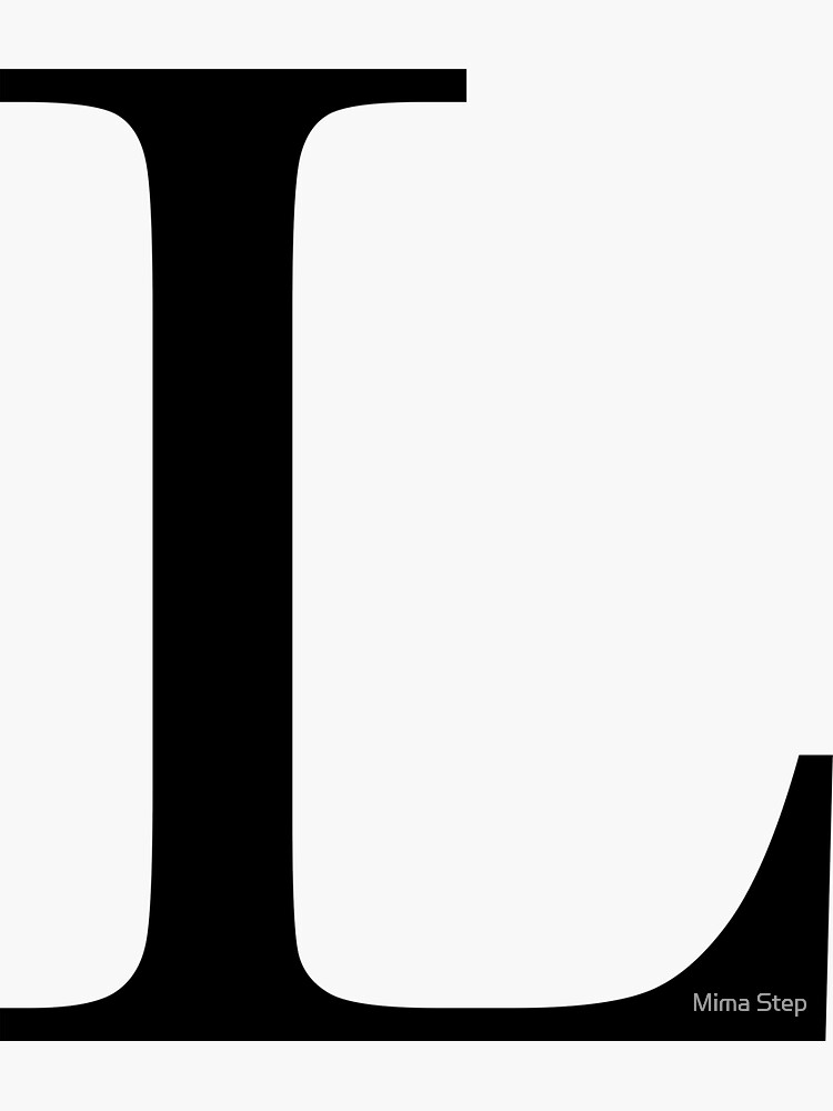 "The Letter 'L'" Sticker for Sale by RebeccaStephens | Redbubble