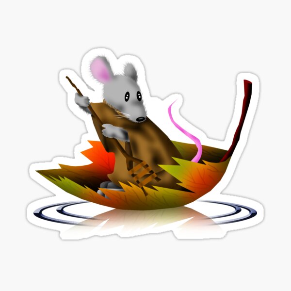 "Fall Mouse" Sticker for Sale by jkartlife | Redbubble