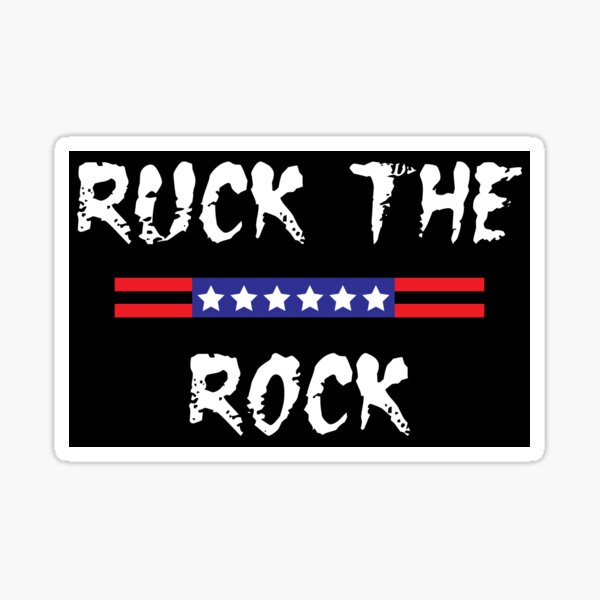 "Ruck the rock" Sticker by creativecm | Redbubble