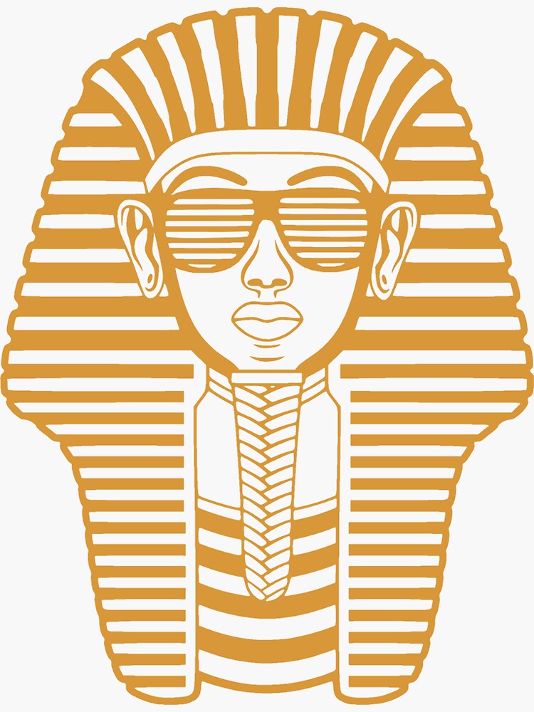 "King Tut Egypt Pharaoh Shutter Shades" Sticker for Sale by ...