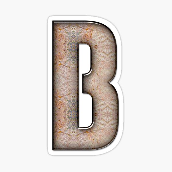 "Letter B" Sticker by boogeyman | Redbubble