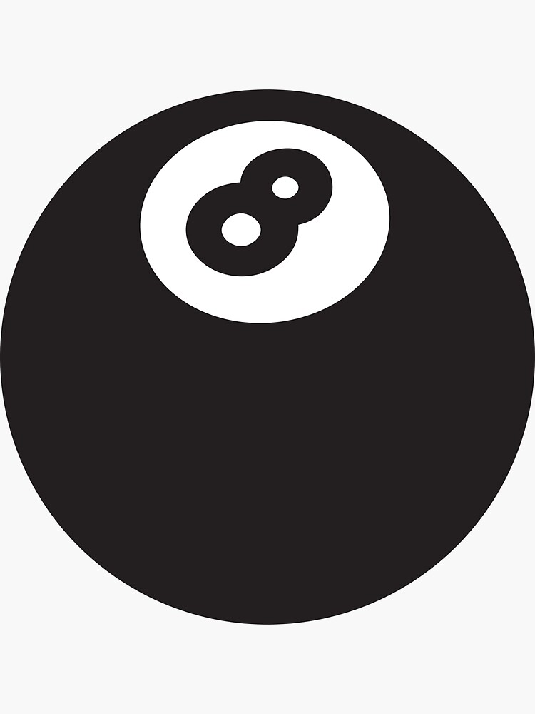 "8 Ball Design - Eight Ball T-Shirt Design" Sticker by shirtpossum ...