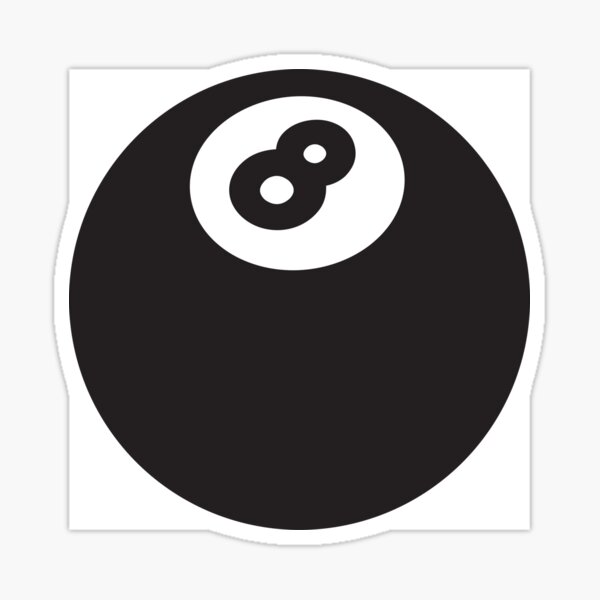 "8 Ball Design - Eight Ball T-Shirt Design" Sticker by shirtpossum ...