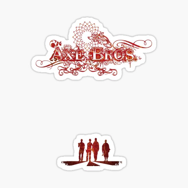 "Fancy Axe Bros." Sticker for Sale by DashEightyEight | Redbubble