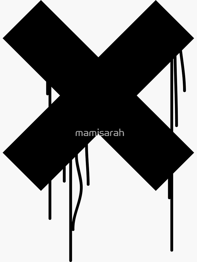 "X graffiti drip" Sticker for Sale by mamisarah | Redbubble