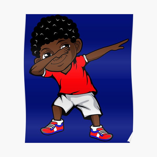 Póster «Dabbing Boy Dab Cool Cute Awesome Dance Kids Meme Jersey rojo y ...