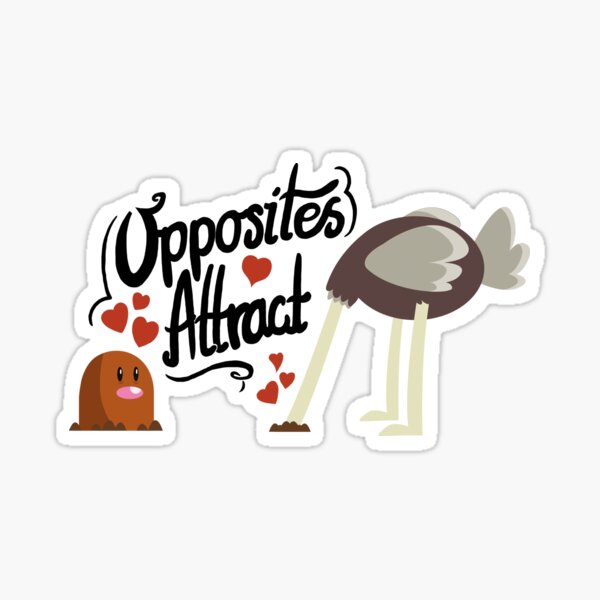 "Opposites Attract" Sticker for Sale by Torquem | Redbubble