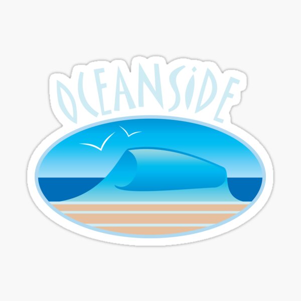 "Oceanside Beach" Sticker for Sale by whereables | Redbubble