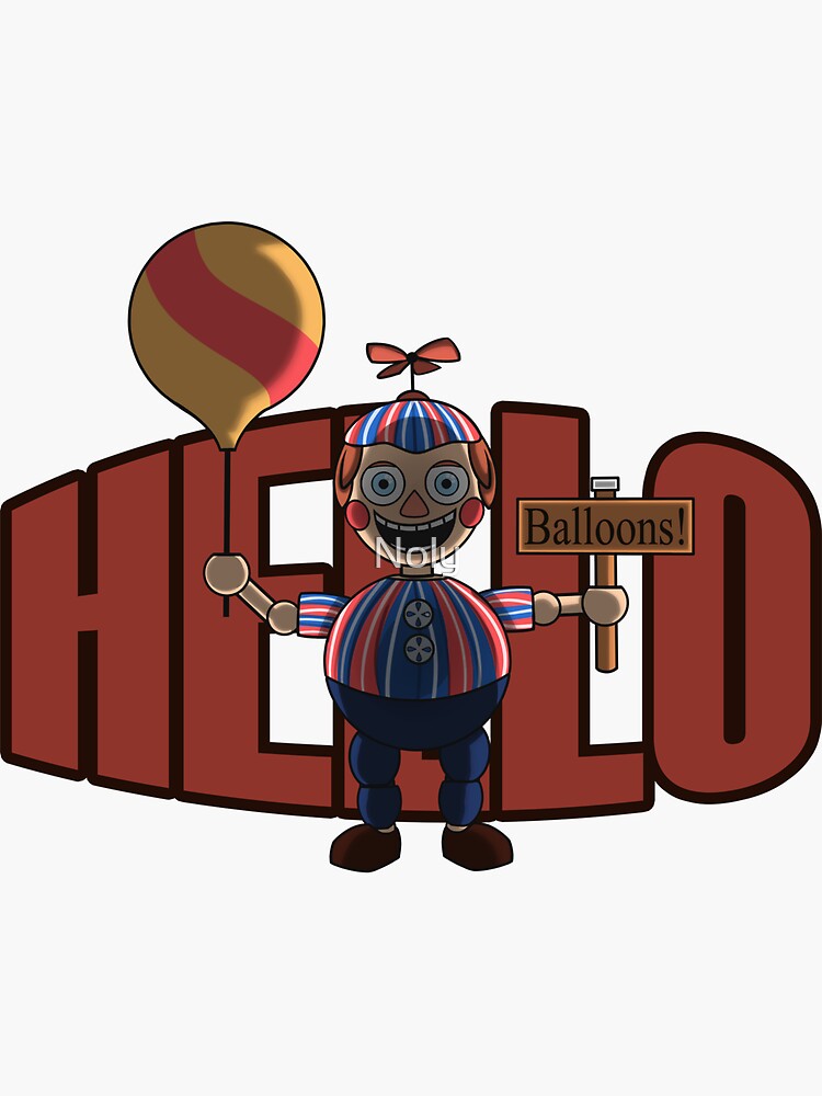 "Hello (Balloon Boy)" Sticker for Sale by Noly | Redbubble