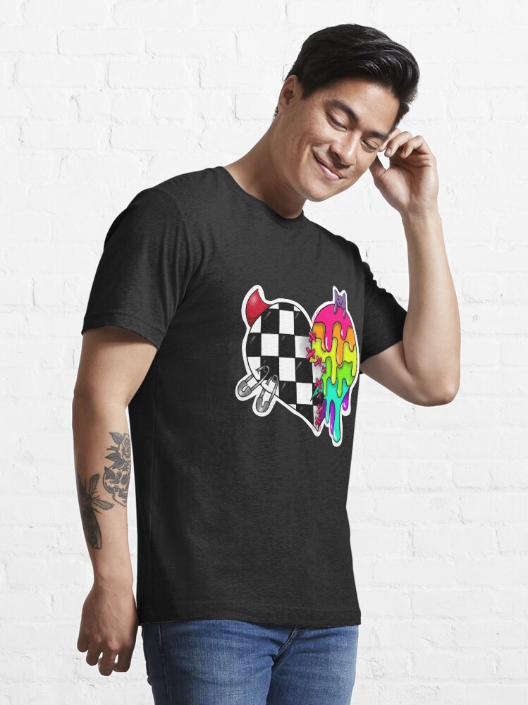 "Scemo Half n Half Heart" T-shirt for Sale by Onyx-Ironic | Redbubble ...