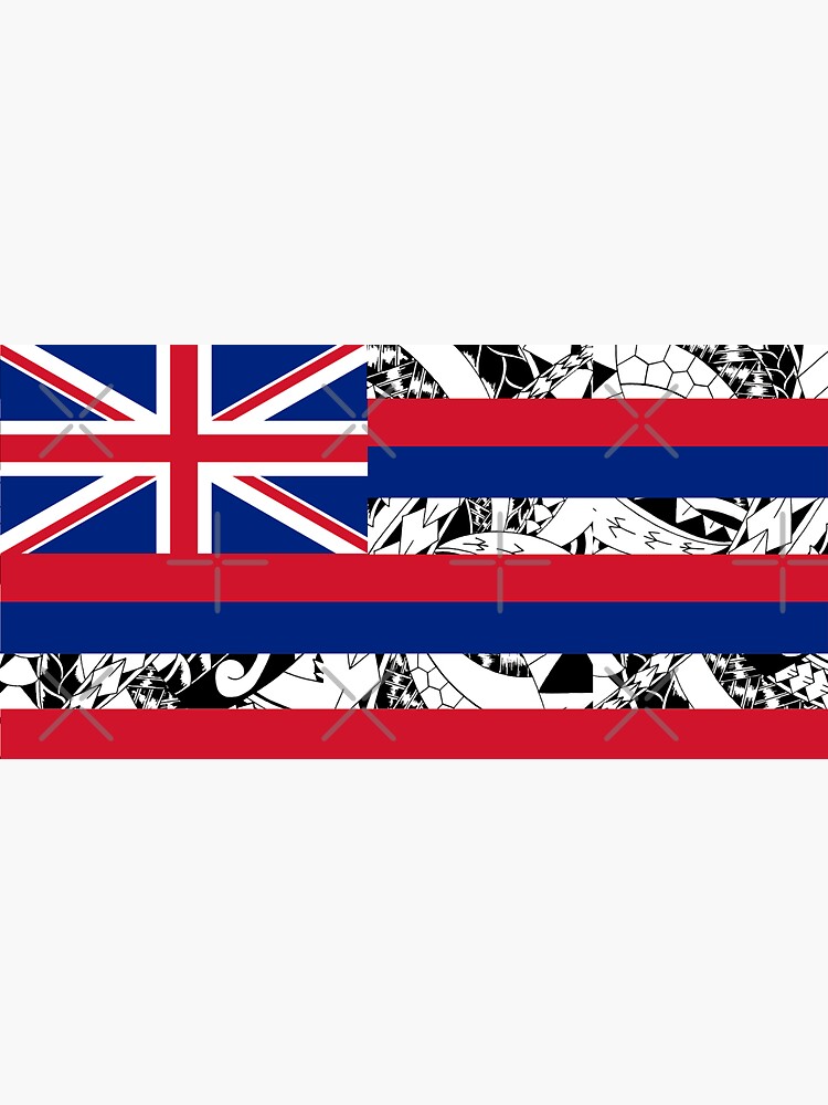 "Polynesian Tribal - Flag of Hawaii" Sticker for Sale by yoshi77 ...