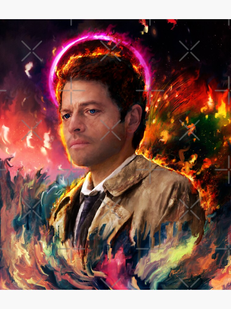 "Castiel" Sticker for Sale by ururuty | Redbubble