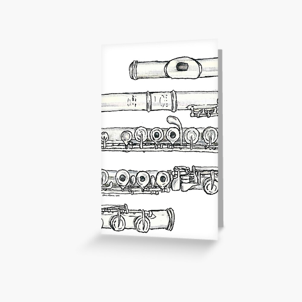 "The Flute" Greeting Card for Sale by elenasloman | Redbubble