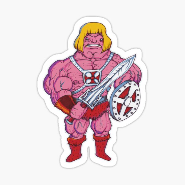"He Man!" Sticker for Sale by BrownLazer | Redbubble