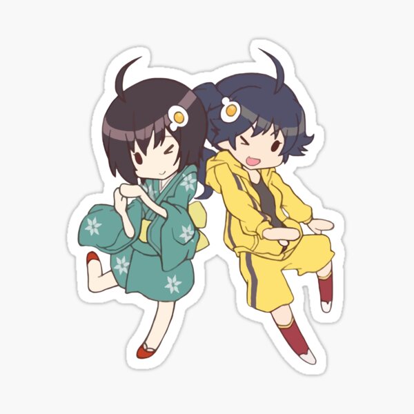 "Monogatari – Fire Sisters" Sticker by gentlemenwalrus | Redbubble