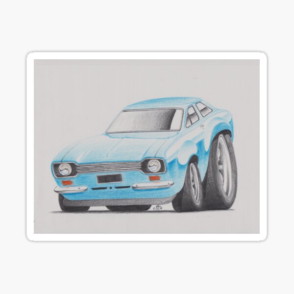 "Ford Escort by Glens Graphix" Sticker by GlensGraphix | Redbubble