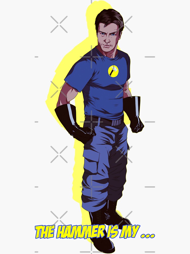 "Captain Hammer " Sticker for Sale by InvisibleRain | Redbubble