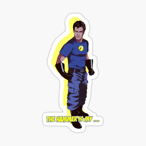 "Captain Hammer " Sticker for Sale by InvisibleRain | Redbubble