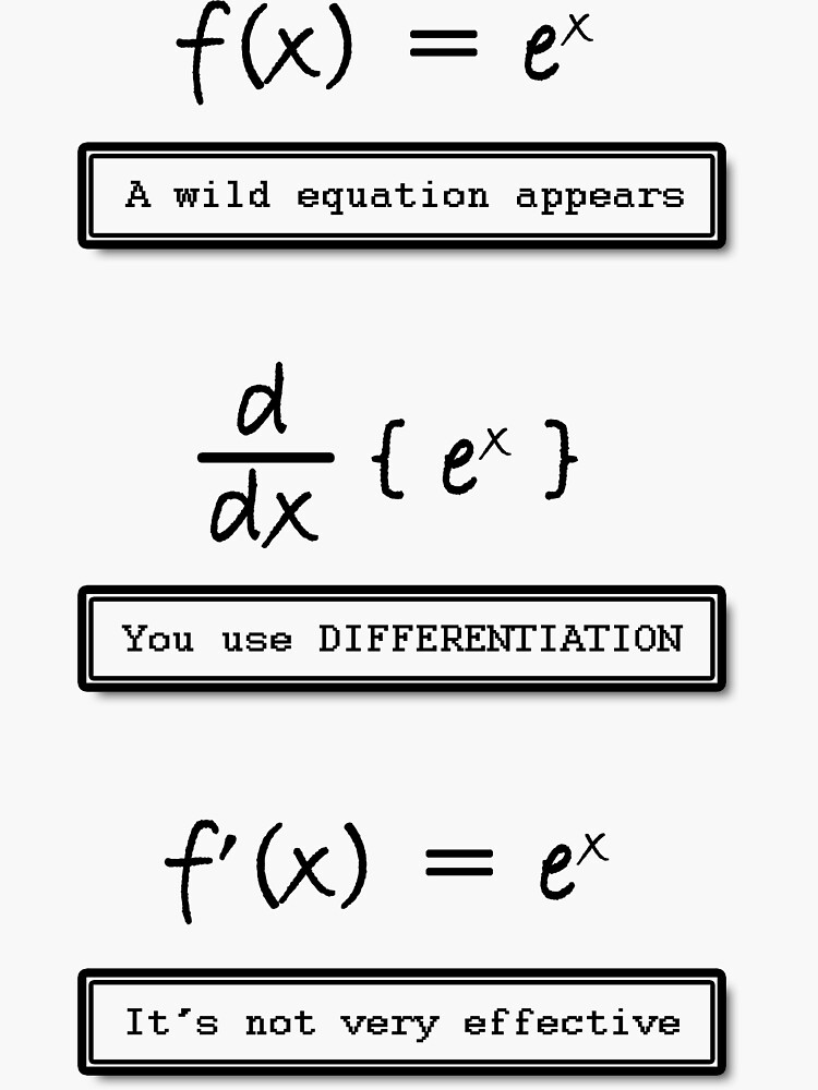 "Not Very Effective Maths (Light Shirt)" Sticker for Sale by JoKate85 ...