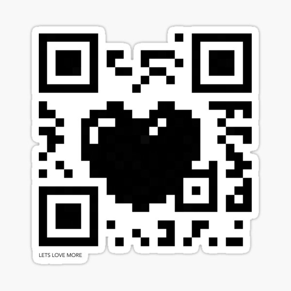 "QR Code - Love Heart" Sticker for Sale by wiscan | Redbubble