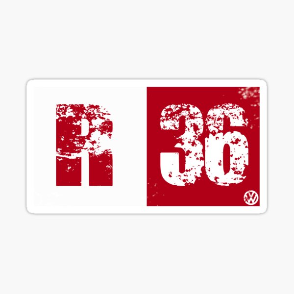 "R36 (red)" Sticker by BGWdesigns | Redbubble