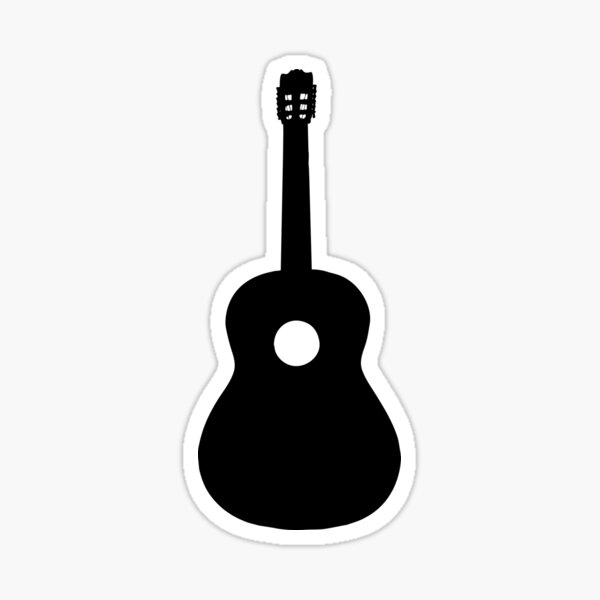 "Black Acoustic Guitar" Sticker for Sale by popculture | Redbubble