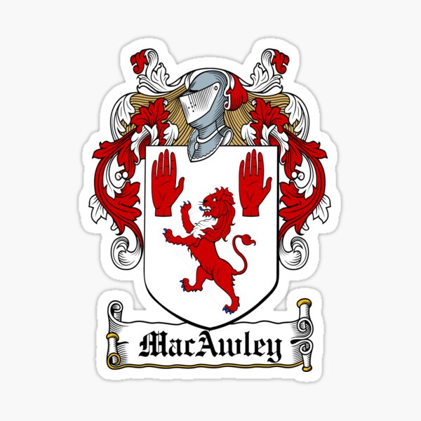 "MacAwley (Ulster)" Sticker for Sale by HaroldHeraldry | Redbubble