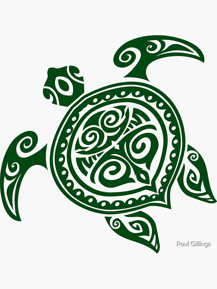 "Tribal Turtle" Sticker for Sale by paulgillings76 | Redbubble