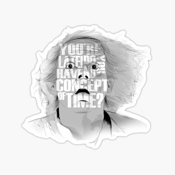 "Back to the Future - Doc Brown" Sticker for Sale by thisisarcane ...