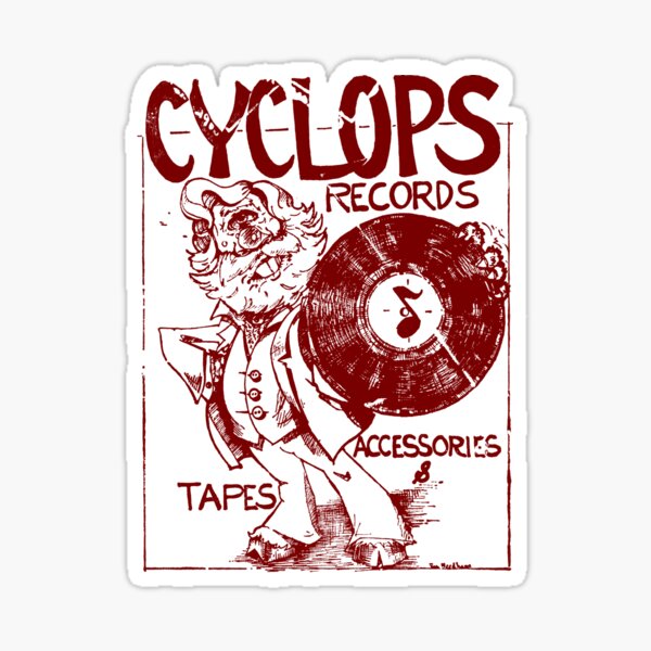 "Cyclops Records" Sticker for Sale by apparel75 | Redbubble