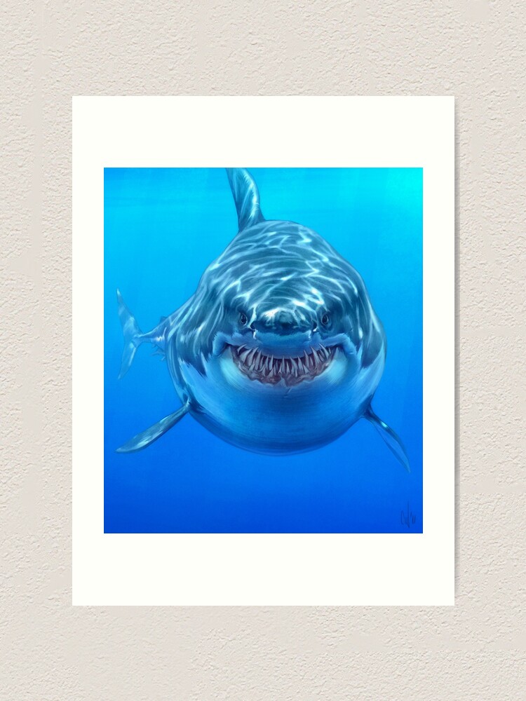 "Great White" Art Print for Sale by krisvahl | Redbubble