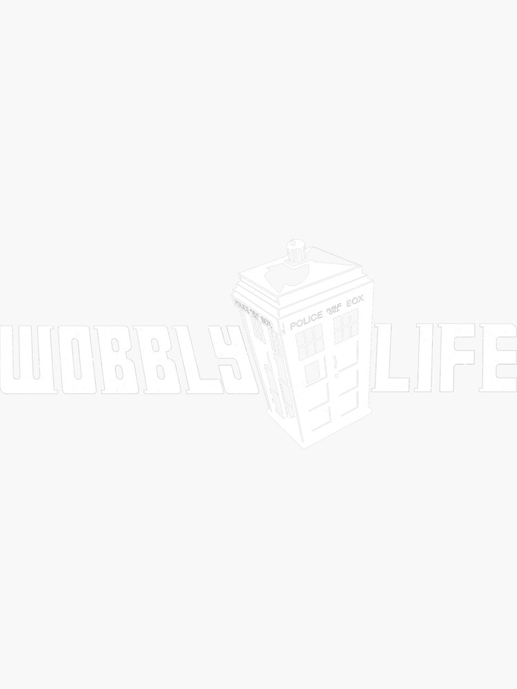 "wobbly life (white)" Sticker by Robiberg | Redbubble