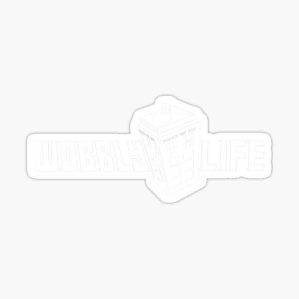 "wobbly life (white)" Sticker by Robiberg | Redbubble
