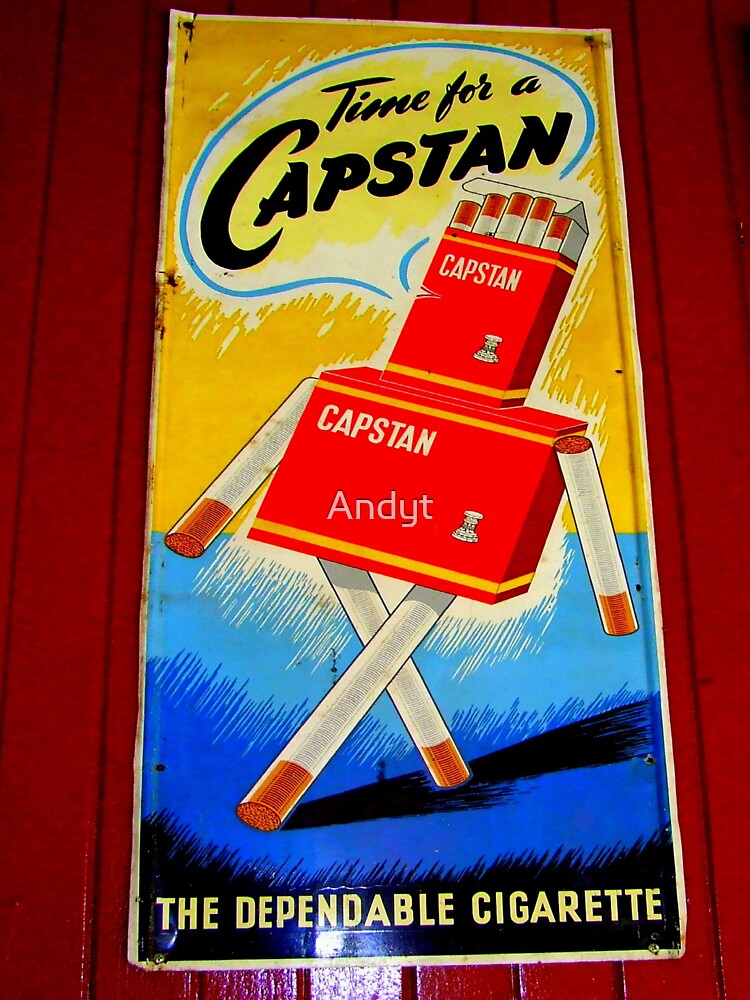 "Capstan Cigarette Sign" Sticker for Sale by Andyt | Redbubble