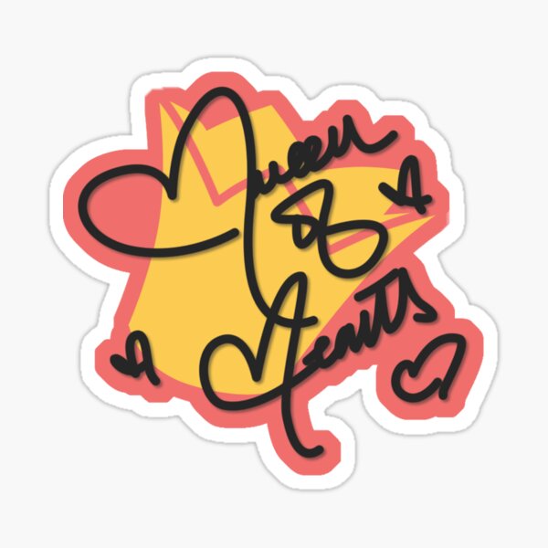 "Queen of Hearts Symbol & Signature" Sticker for Sale by kferreryo ...