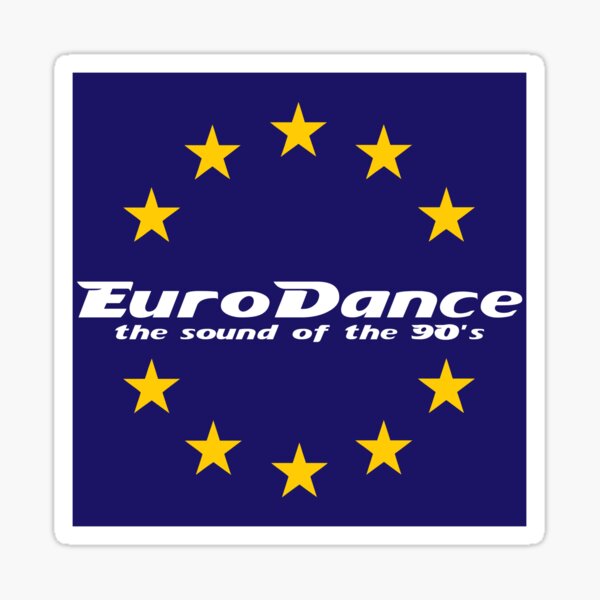 "eurodance thesoundofthe90s" Sticker for Sale by AlienGraphics | Redbubble