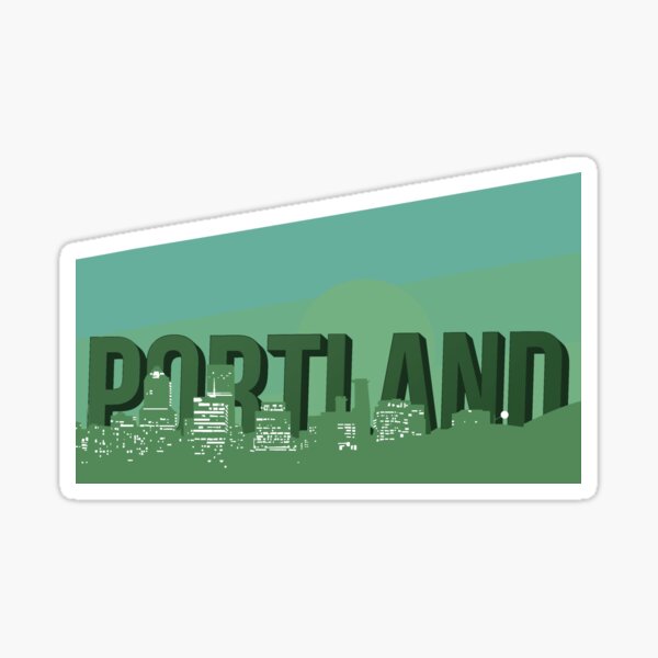 "Portland" Sticker by Dreii | Redbubble