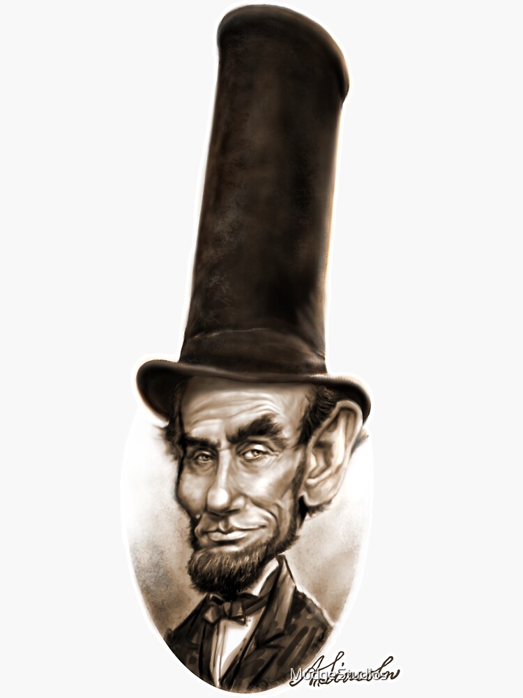 "President Abe Lincoln Caricature" Sticker for Sale by MudgeStudios ...