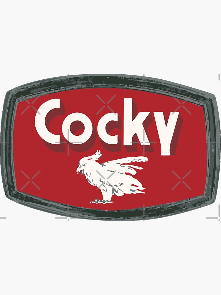 "Cocky" Sticker for Sale by randomkige | Redbubble