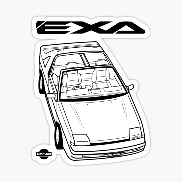 "Nissan Exa Action Shot" Sticker for Sale by SEZGFX | Redbubble