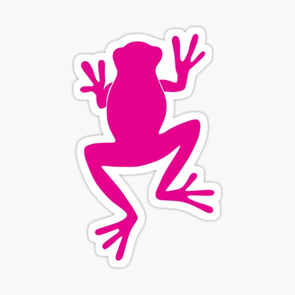 "Magenta climbing frog" Sticker by Blonddesign | Redbubble