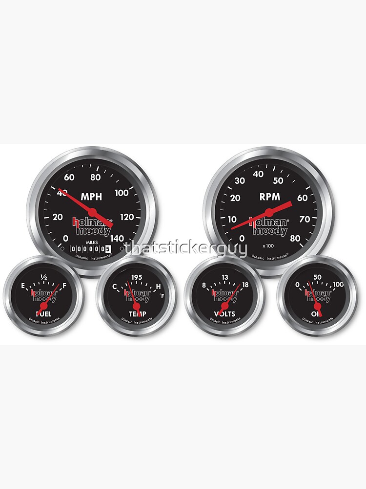 "Racing Gauges" Sticker by thatstickerguy | Redbubble
