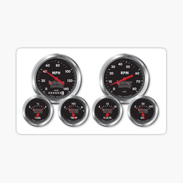 "Racing Gauges" Sticker by thatstickerguy | Redbubble