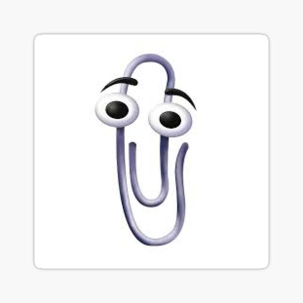 "fukn clippy" Sticker for Sale by trashdog | Redbubble