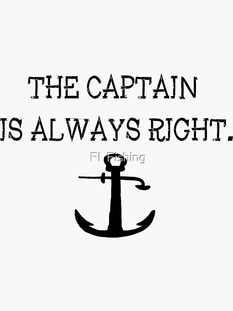 "Captain" Sticker for Sale by Fl Fishing | Redbubble
