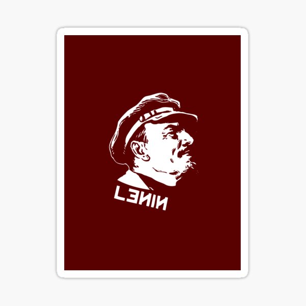 "LENIN RED PORTRET LOGO" Sticker for Sale by SofiaYoushi | Redbubble