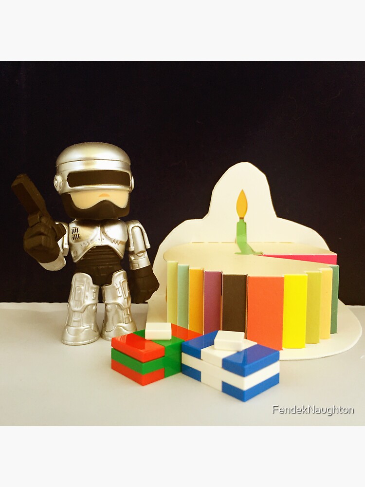 "Robocop Birthday" Sticker for Sale by FendekNaughton | Redbubble